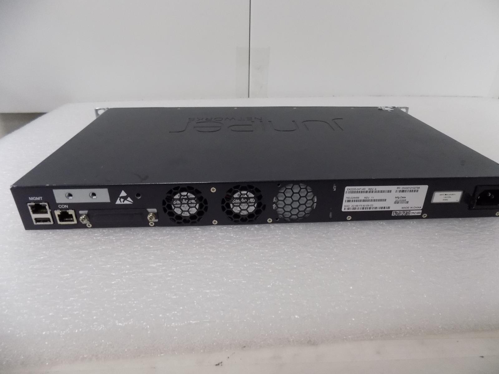 Juniper EX2200 24-Port Gigabit Network Switch with 4 SPF+ 1/10G Uplink ...