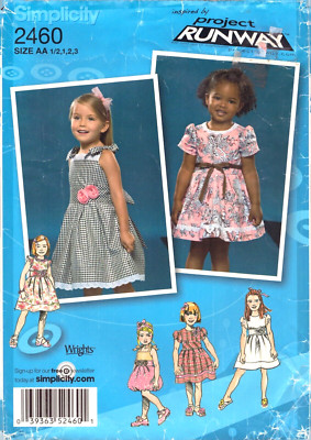Toddlers Dress with Bodice/Sleeve Variations ~ Size 1/2 - 3 ~ Simplicity 2460 | eBay