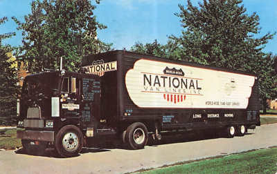 Postcard, National Moving Van, Prager Storage, Naperville, Illinois, PM ...