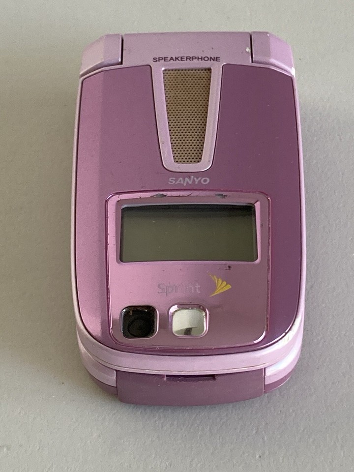 Vintage Y2K Sprint Sanyo SCP-3200 Pink Flip Phone Complete With Box ...