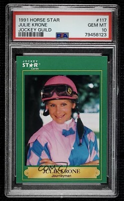 1991 Horse Star Jockey Star Cards Julie Krone #117 PSA 10 GEM MT | eBay
