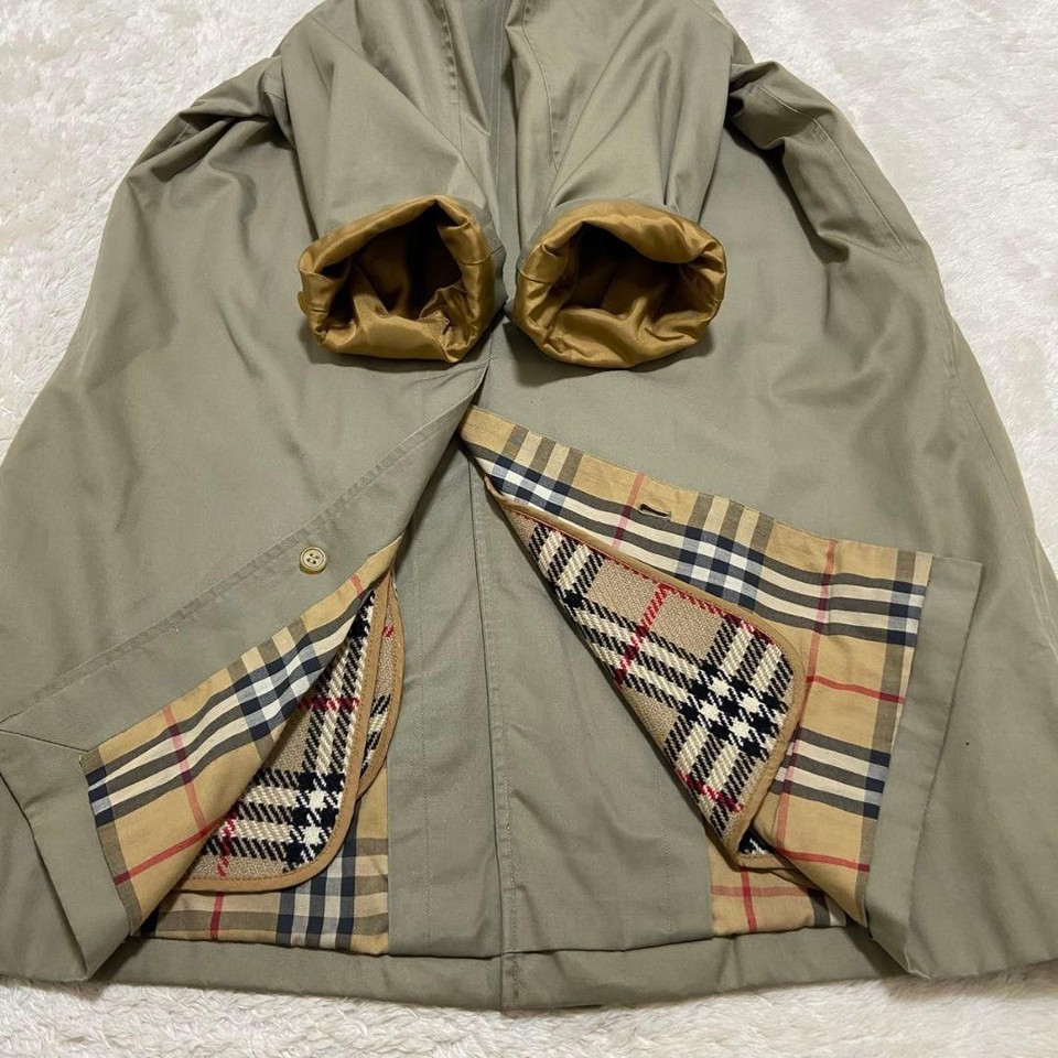 Burberry Nova Check Liner Khaki Stainless Steel Collar Coat | eBay