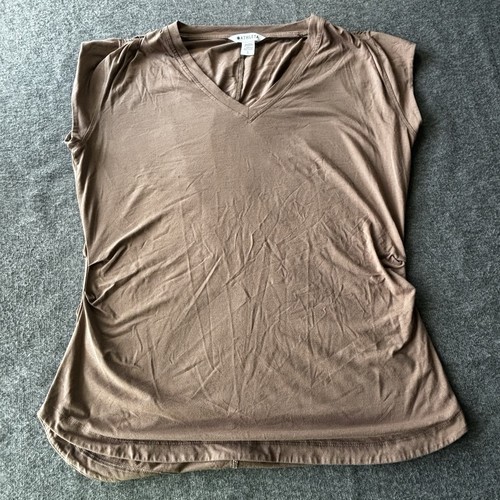 Athleta Outbound V Neck Tee Short Sleeve T-Shirt Xtra Large Brown | eBay
