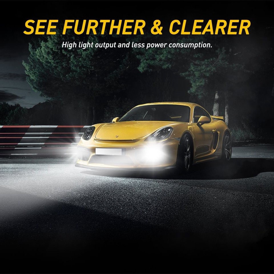 Universal H8 H11 H16 LED Fog Light Kit Bulb High Power 6000K Super ...