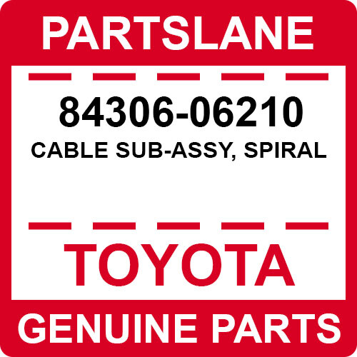 Toyota OEM Genuine Clock Spring Spiral Cable Sub-Assy 84306-06210 | eBay