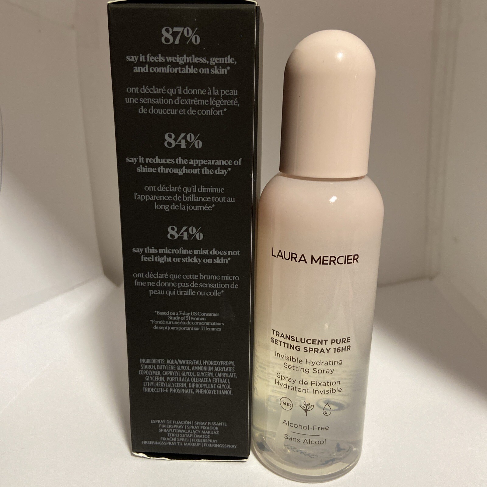 NEW NIB Laura Mercier Translucent Pure Setting Spray 16HR Full Size ...