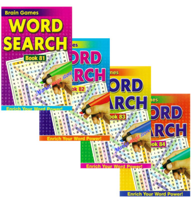 Set Of 4 x Wordsearch Word Search Puzzle Books Brain Games Book - 516 ...