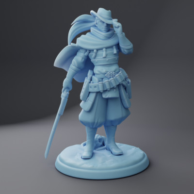 The Wanderer-Samurai Cowboy Fantasy Miniature DnD Tabletop RPGs ...