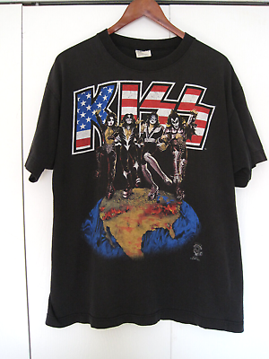 Vtg KISS T-shirt Tour Alive Worldwide 1996 Detroit Tiger Vtg KISS T-shirt Tour Alive Worldwide 1996 Detroit Tiger