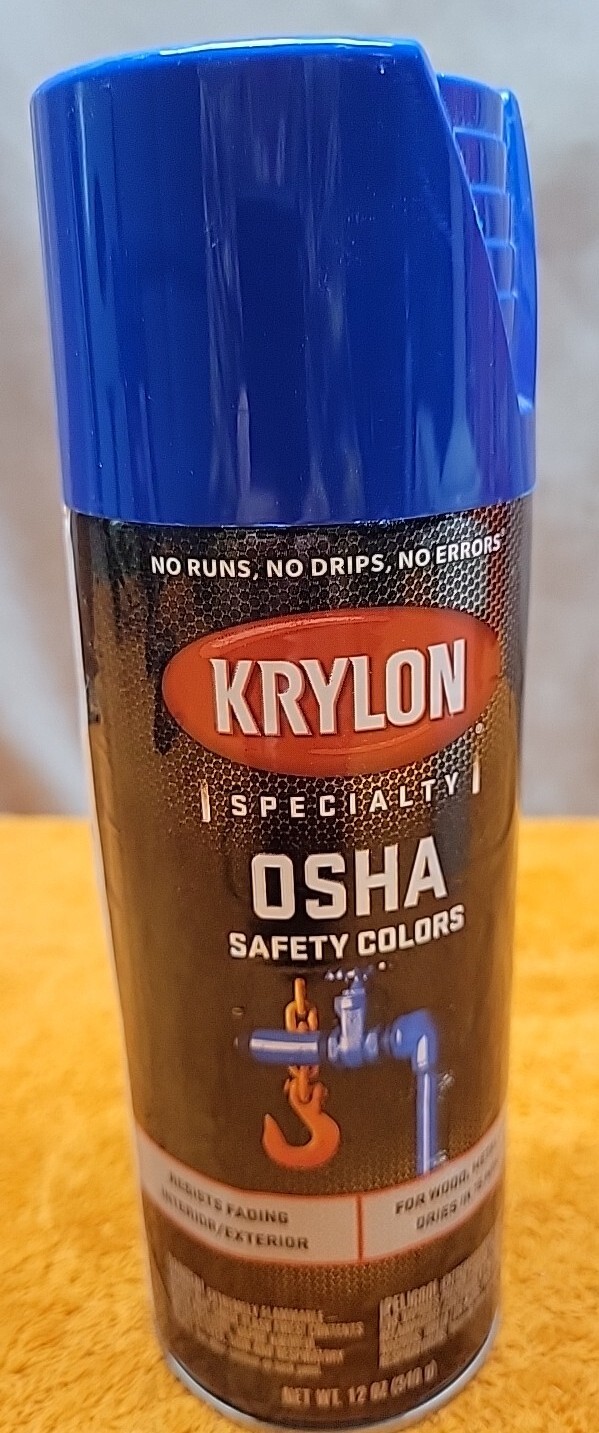 L•Krylon OSHA Color Paint Safety Blue, 12 Ounce Aerosol 1 Can New Old ...
