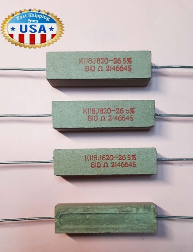 3 x 810 Ohm 20Watt 5%- CERAMIC POWER RESISTOR - K118J820-26. NEW | eBay