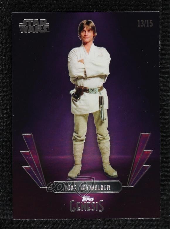 Luke Skywalker 2025 Topps Disney Genesis #1 Silver Circles /1 Price ...