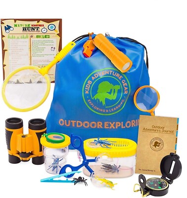 Kids Outdoor Adventure Explorer Kit & Nature Activity Set w/ Bug ...