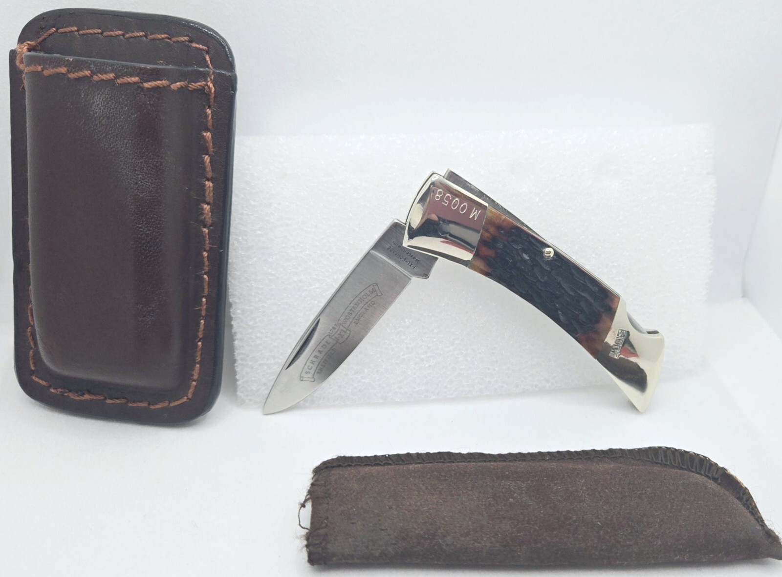 IXL SCHRADE WOSTENHOLM SHEFFEILD ENGLAND 1 BLADE LOCKBACK BONE HANDLES ...