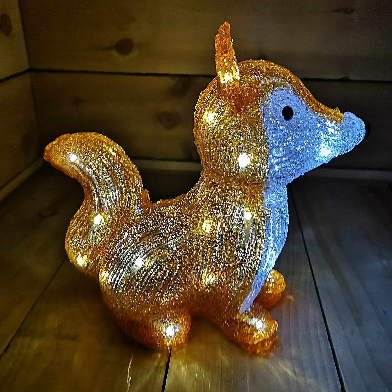 Christmas Acrylic Fox - 28cm, LED Lights, In or Outdoor Use, Beautiful ...