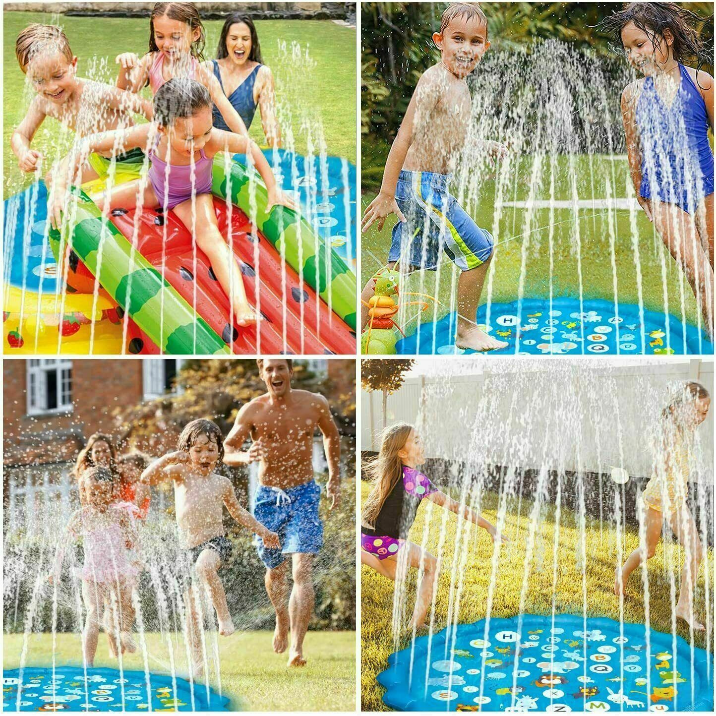 172cm Splash pad For Kids Sprinkler Water Play Mat Inflatable Spray ...
