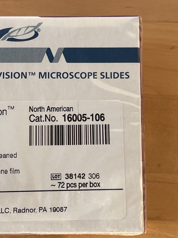 VWR Vistavision Microscope Slides 16005-106 Single end frosted, 3 x 1 ...