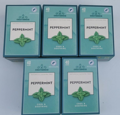 Knightsbridge Peppermint Infusion Tea 200 bags 5x 40 Herbal Mint 5x 80g ...