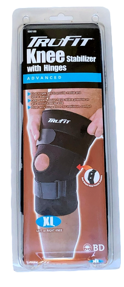 TruFit Knee Stabilizer With Hinges Advanced Fits Right or Left Knee XL ...