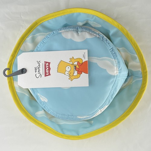 Levi’s x The Simpsons Blue Clouds Cozy Puffer Bucket Hat Size M OSFM ...
