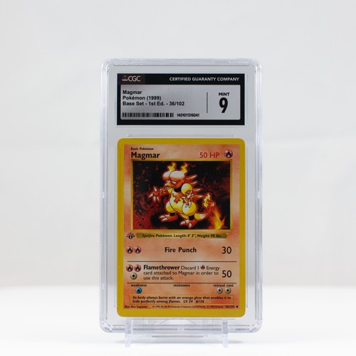 Pokemon - Magmar 1st Edition - 36/102 - CGC 9 Mint - Base Set ...