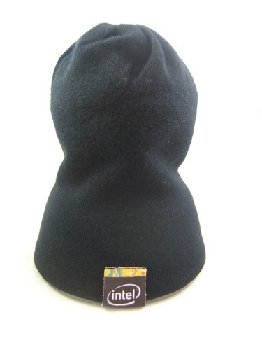 Intel Winter Hat Black Toque Beanie Stocking Cap | eBay