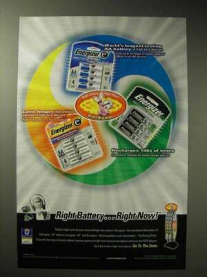 2004 Energizer E2 Batteries Ad - Right Battery Now | eBay
