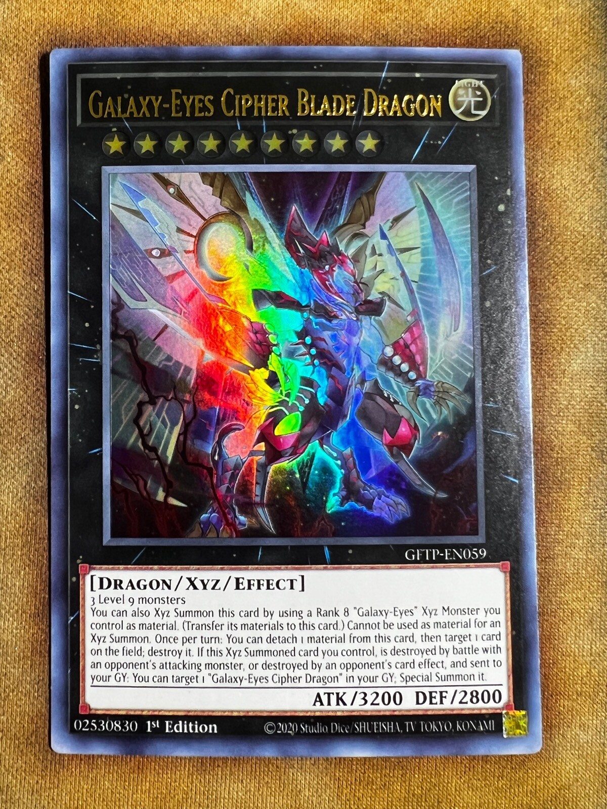 Yugioh Galaxy-Eyes Cipher Blade Dragon GFTP-EN059 Ultra Rare 1st Ed NM ...