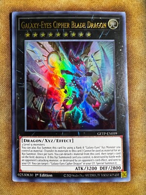 Yugioh Galaxy-Eyes Cipher Blade Dragon GFTP-EN059 Ultra Rare 1st Ed NM ...