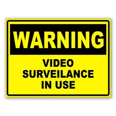 Warning Video Surveilance Sign Car Vinyl Sticker - SELECT SIZE | eBay
