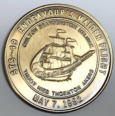 N049 NASA SPACE SHUTTLE COIN / MEDAL, ENDEAVOUR, STS-49 | eBay