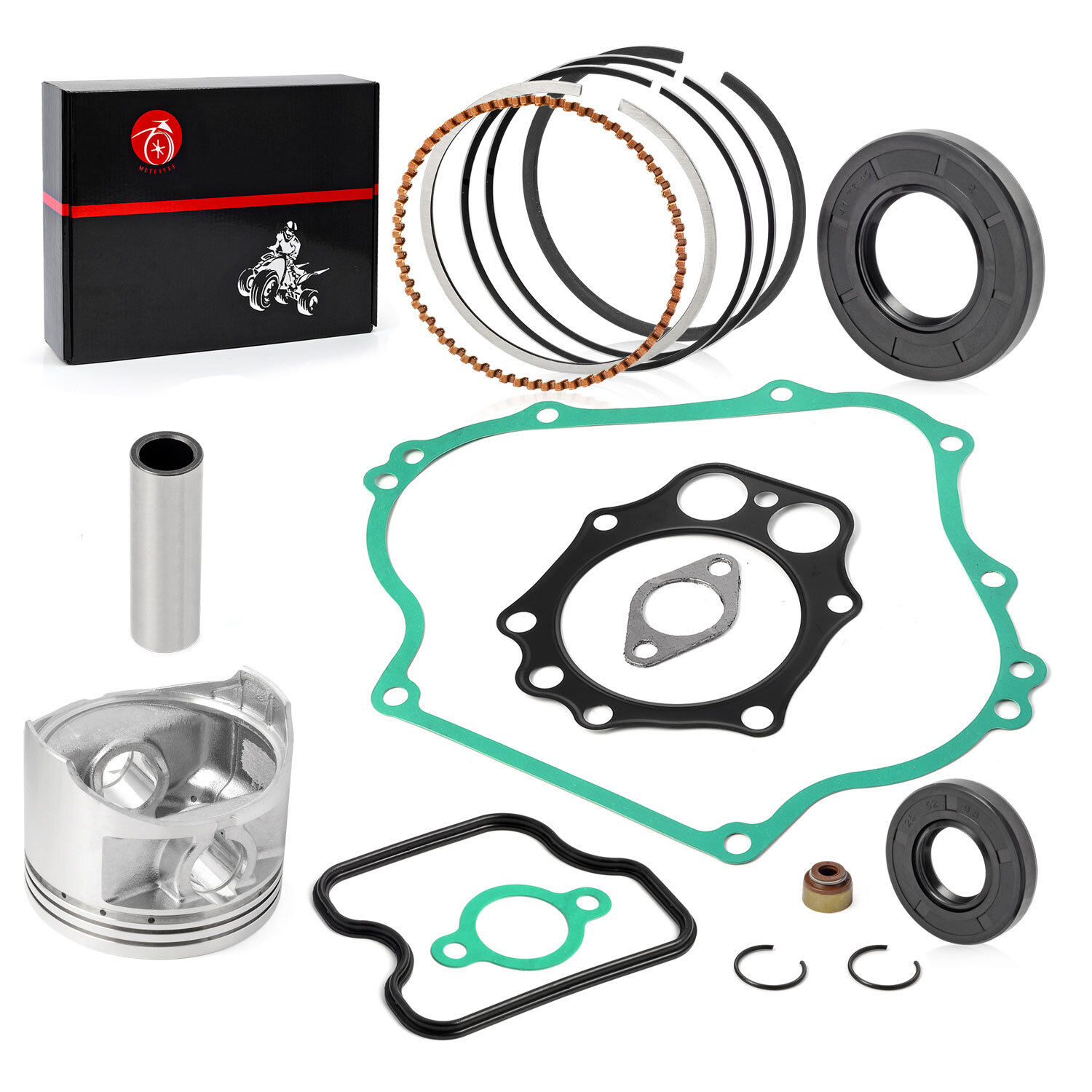 Engine Piston & Ring Gasket Rebuild Kit For Club Car DS Precedent FE350 ...