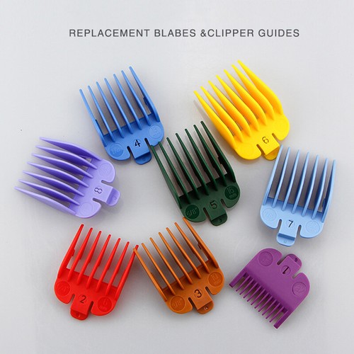 8PCS Hair Clipper Limit Comb Guide Trimmer Guard Combs Auxiliary Set ...