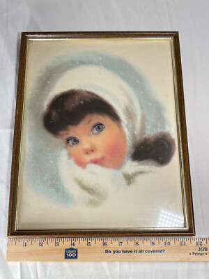 Northern Tissue Girl Vintage Framed Print Frances Hook American ...