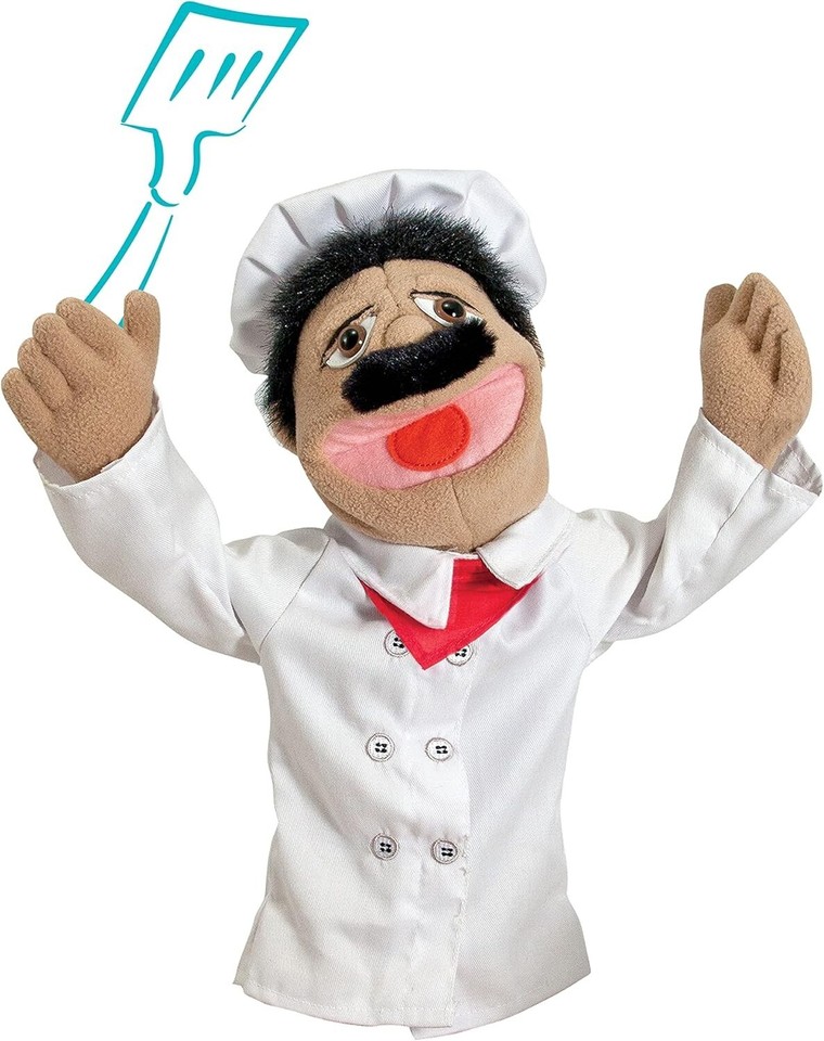 Melissa And Doug Chef Puppet (Al Dente) With Detachable Wooden Rod ...