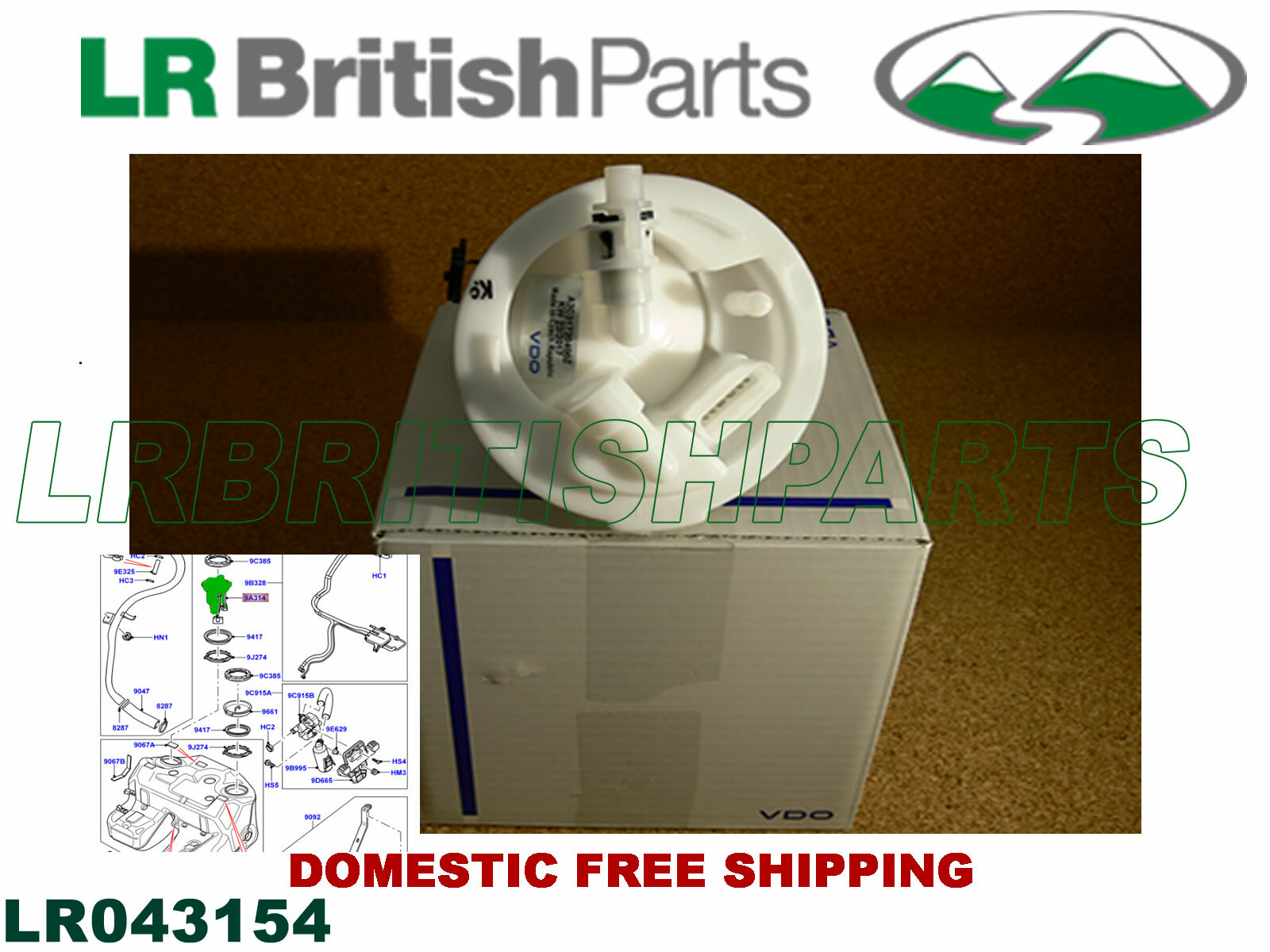 LAND ROVER FUEL FILTER RANGE ROVER 10-12 5.0L & 5.0L SC LR043154 NEW ...