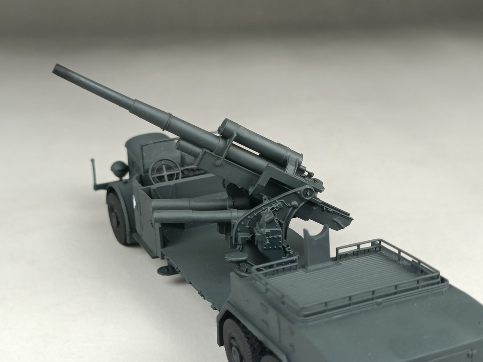 1/72 Built WWII German Vomag 7 mit 8.8cm Flak AA Truck Model | eBay