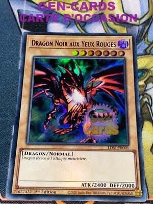 OCCASION Carte Yu Gi Oh DRAGON NOIR AUX YEUX ROUGES DPBC-FR021 1ère ...