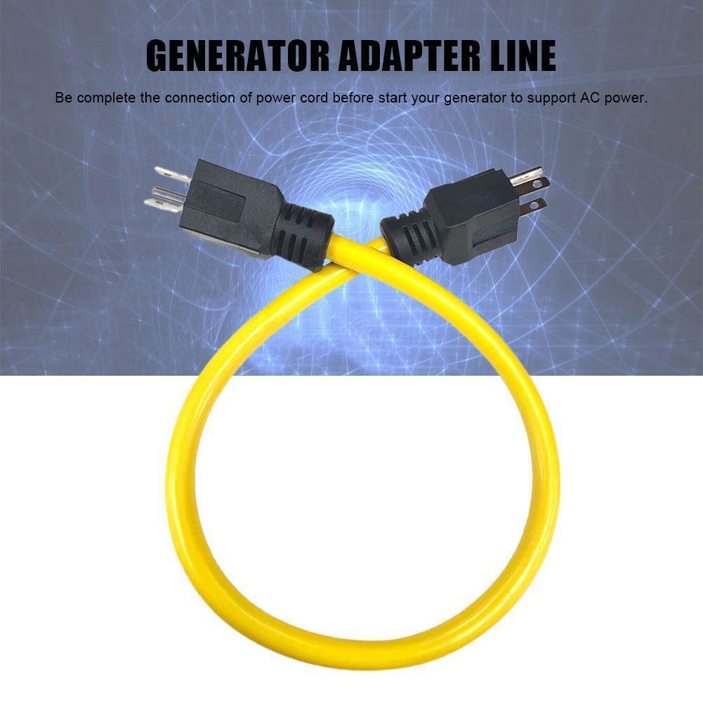 3Prong Plug 12AWG 125V Double Male Extension Cord Generator Adapter for ...