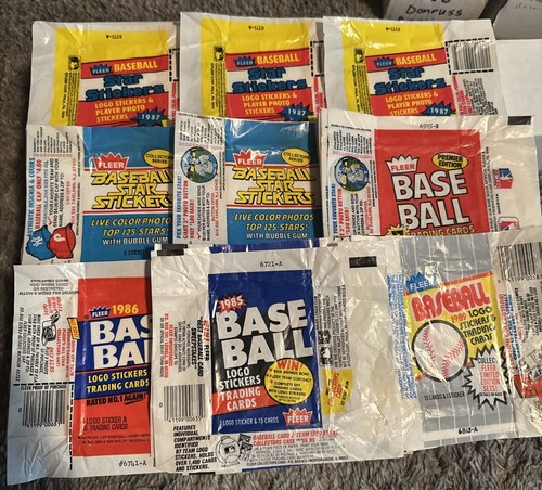 (Lot of 40) 1981-1989 Fleer baseball card wax pack wrappers | eBay