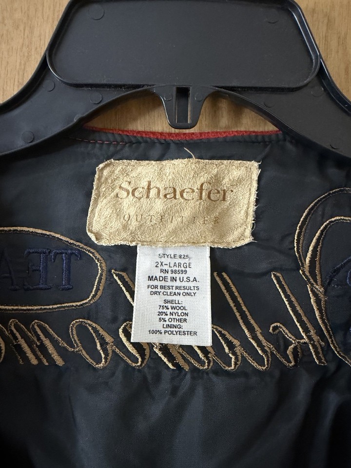 Schaefer Outfitter Wool Vest 2XL Team Oklahoma Rodeo Cowboy Western ...