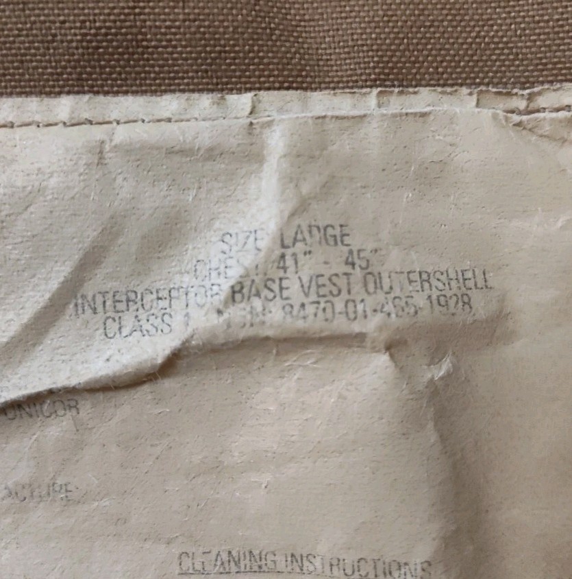 LARGE | Coyote Brown USMC Body Armor Vest w/ Soft Armor Inserts LVL3A ...