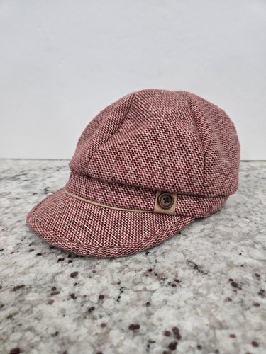Women's Wool Baker Boy Hat Red Checkered Pattern | eBay