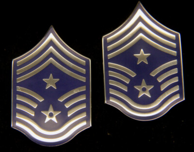 TWO Command Chief Master Sergeant LAPEL HAT PIN US AIR FORCE VET RANK ...