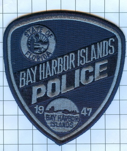 Police Patch - Florida - Bay Harbor Islands (Blue) | eBay