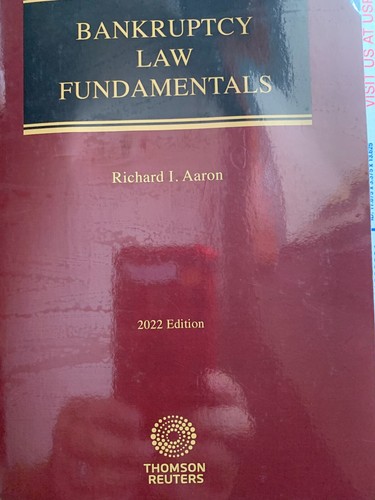 2022 2023 Bankruptcy Law Fundamentals 9798350293463 Richar Aaron ...
