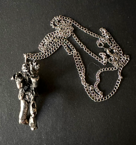 Zombie Necklace In White Bronze 4Cm With 60Cm Chain | eBay UK