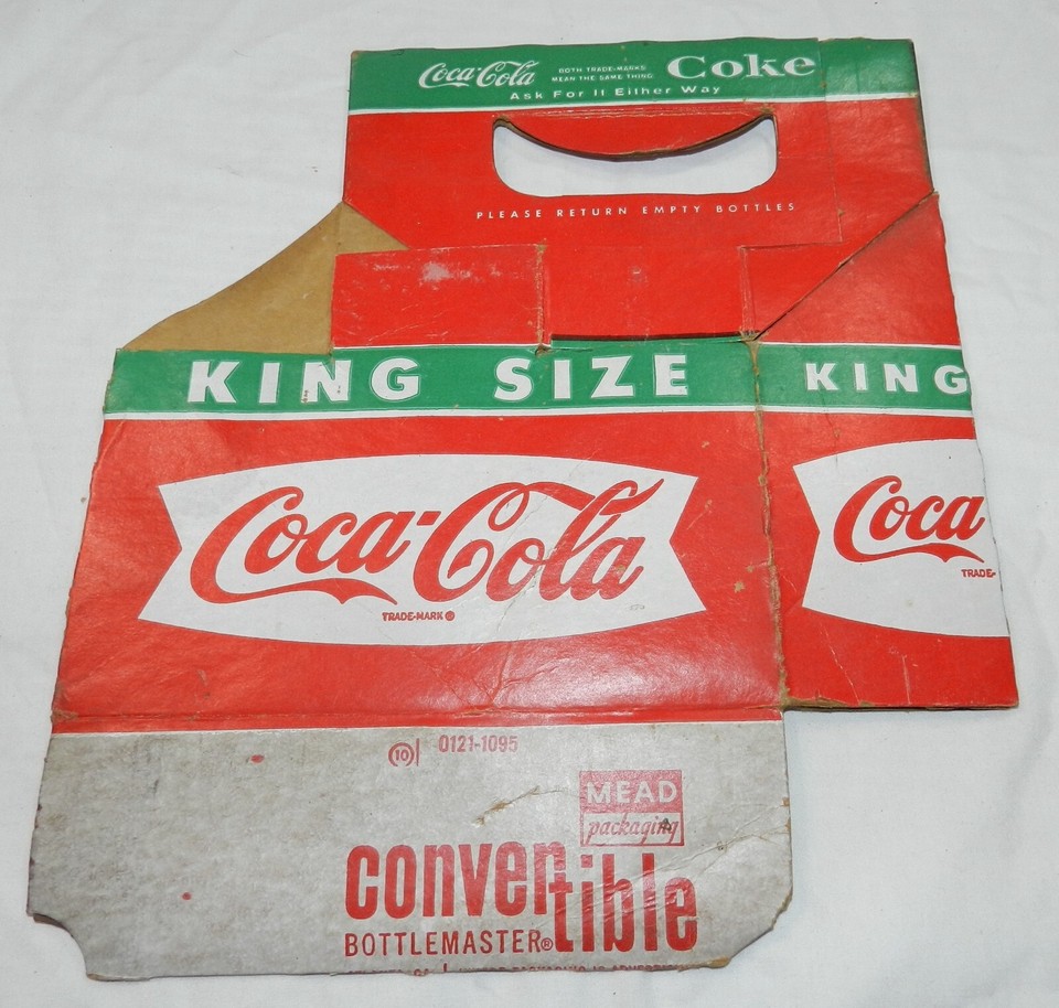Lot 4 - 5 Cardboard Bottle Carriers / Cartons - Advertising Soda | eBay