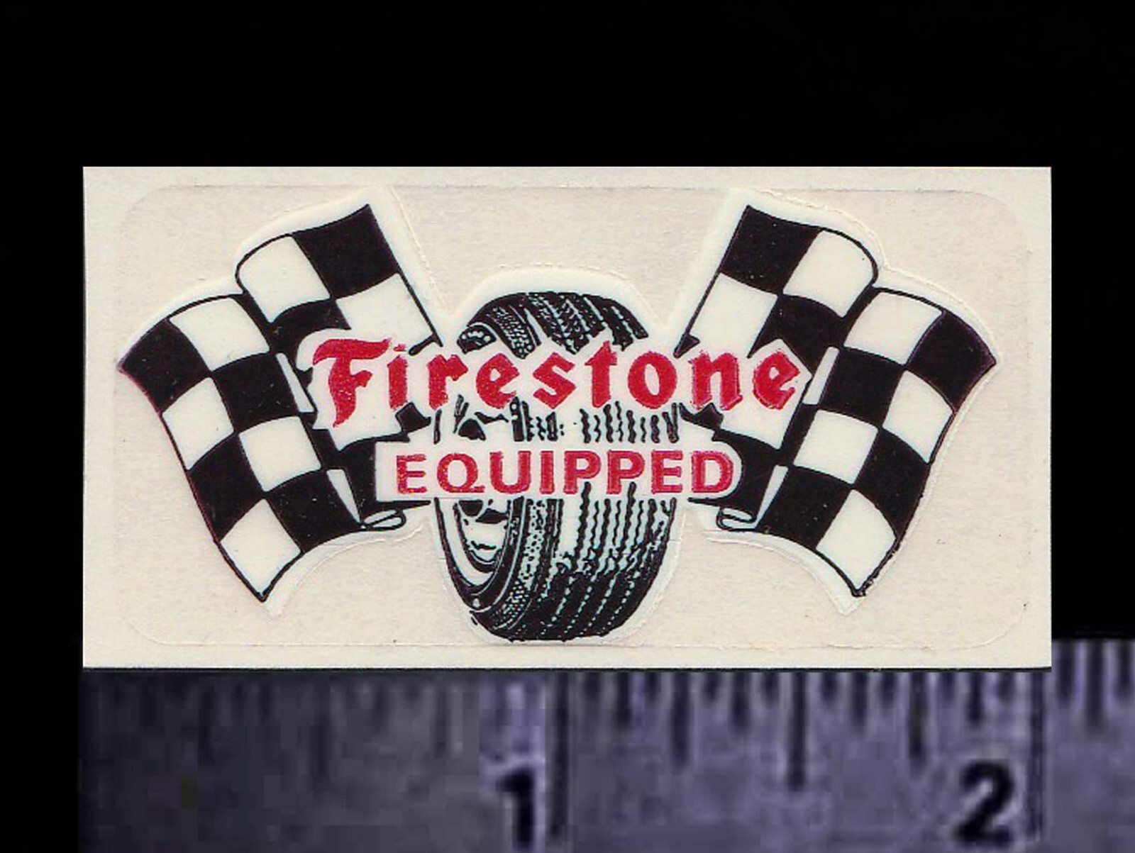 FIRESTONE Equipped - Original Vintage 1960's 70's Racing Decal/Sticker ...
