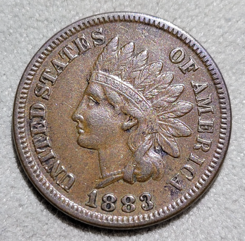 1883 "1" in Neck Snow-1 MPD-001 Indian Head Penny 1c One Cent ...